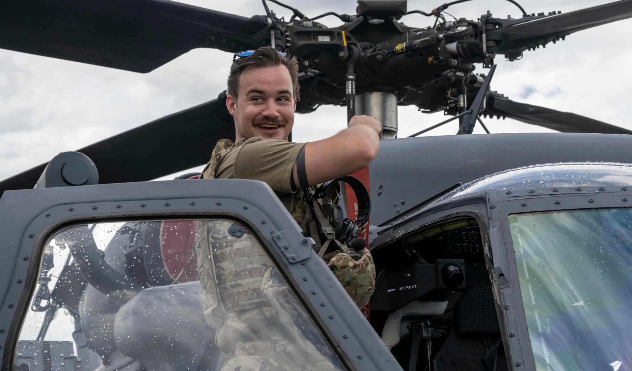 How a retired helicopter and a hot rod Mustang honor an airman