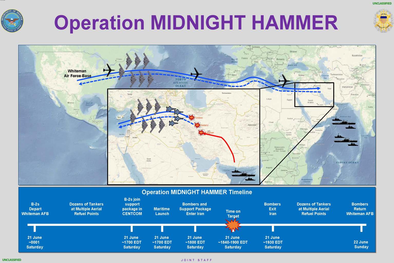‘Midnight Hammer’ operation biggest B-2 bomber strike in history