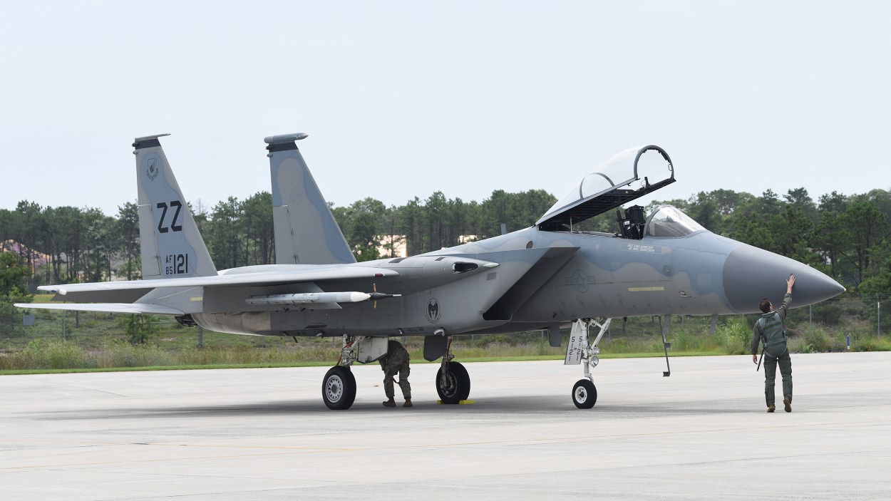 Service member accidentally ejects from Air Force F-15 on flightline