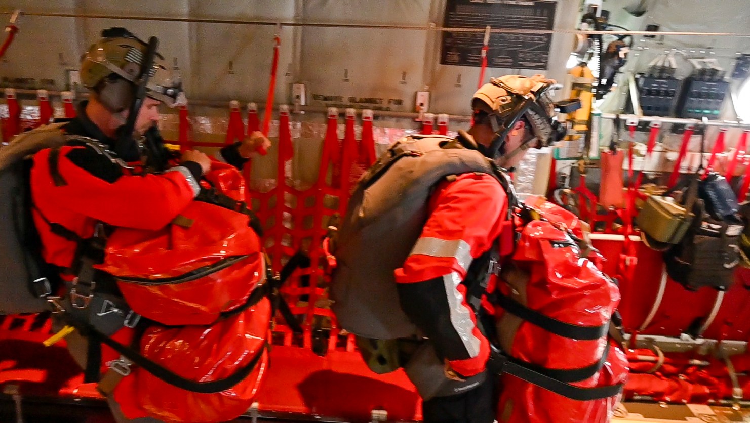 National Guard pararescue team jumps to rescue patient at sea