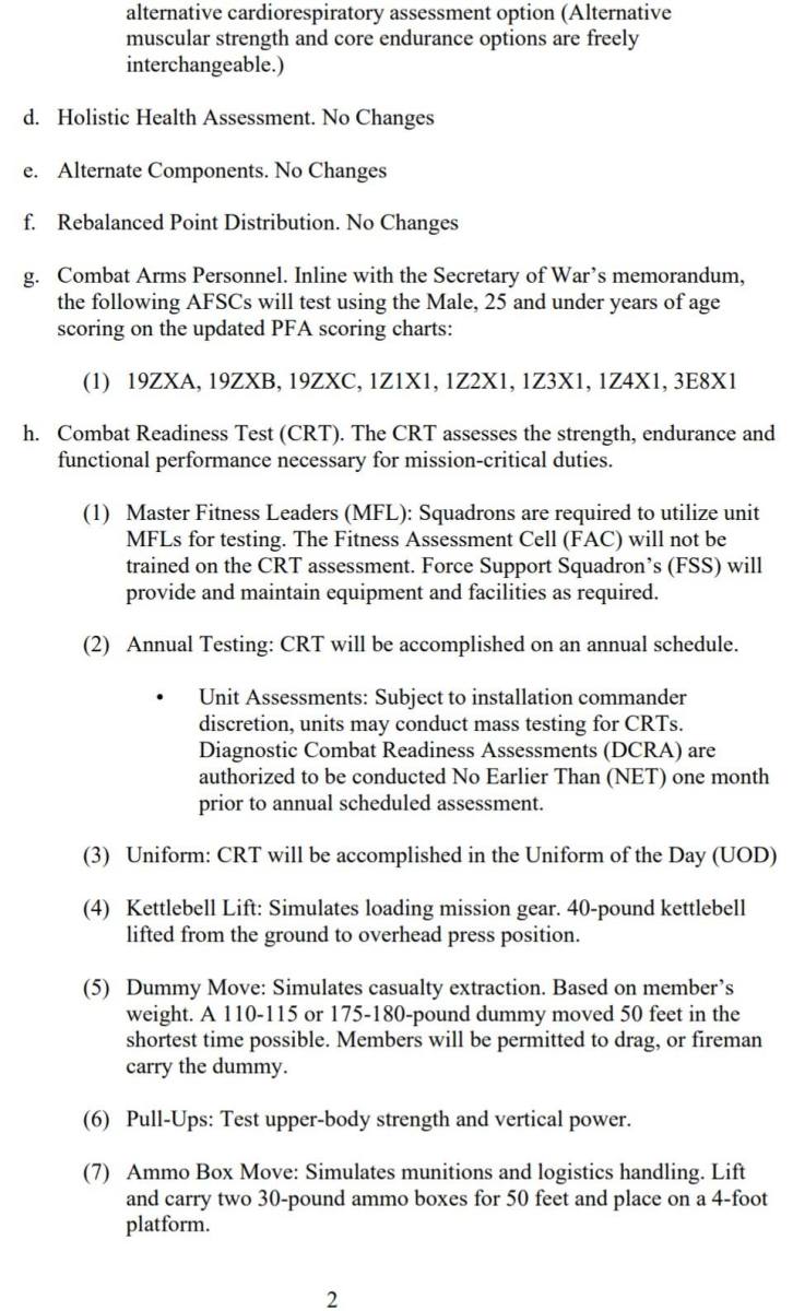 Air Force says viral combat fitness memo isn't real