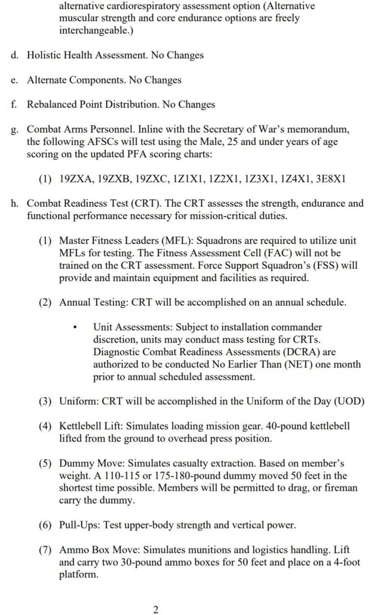 Air Force says viral combat fitness memo isn't real