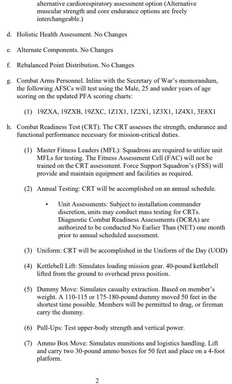 Air Force says viral combat fitness memo isn't real