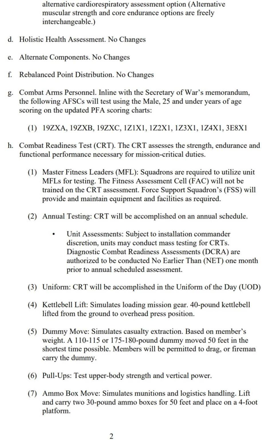 Air Force says viral combat fitness memo isn't real