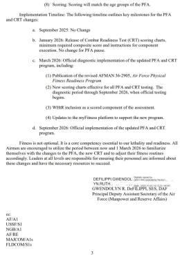 Air Force says viral combat fitness memo isn't real