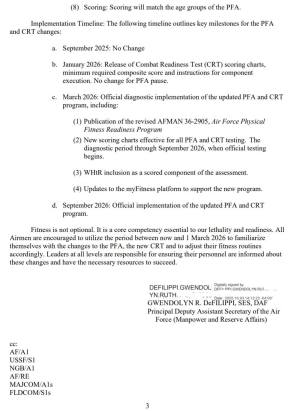 Air Force says viral combat fitness memo isn't real