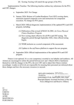 Air Force says viral combat fitness memo isn't real